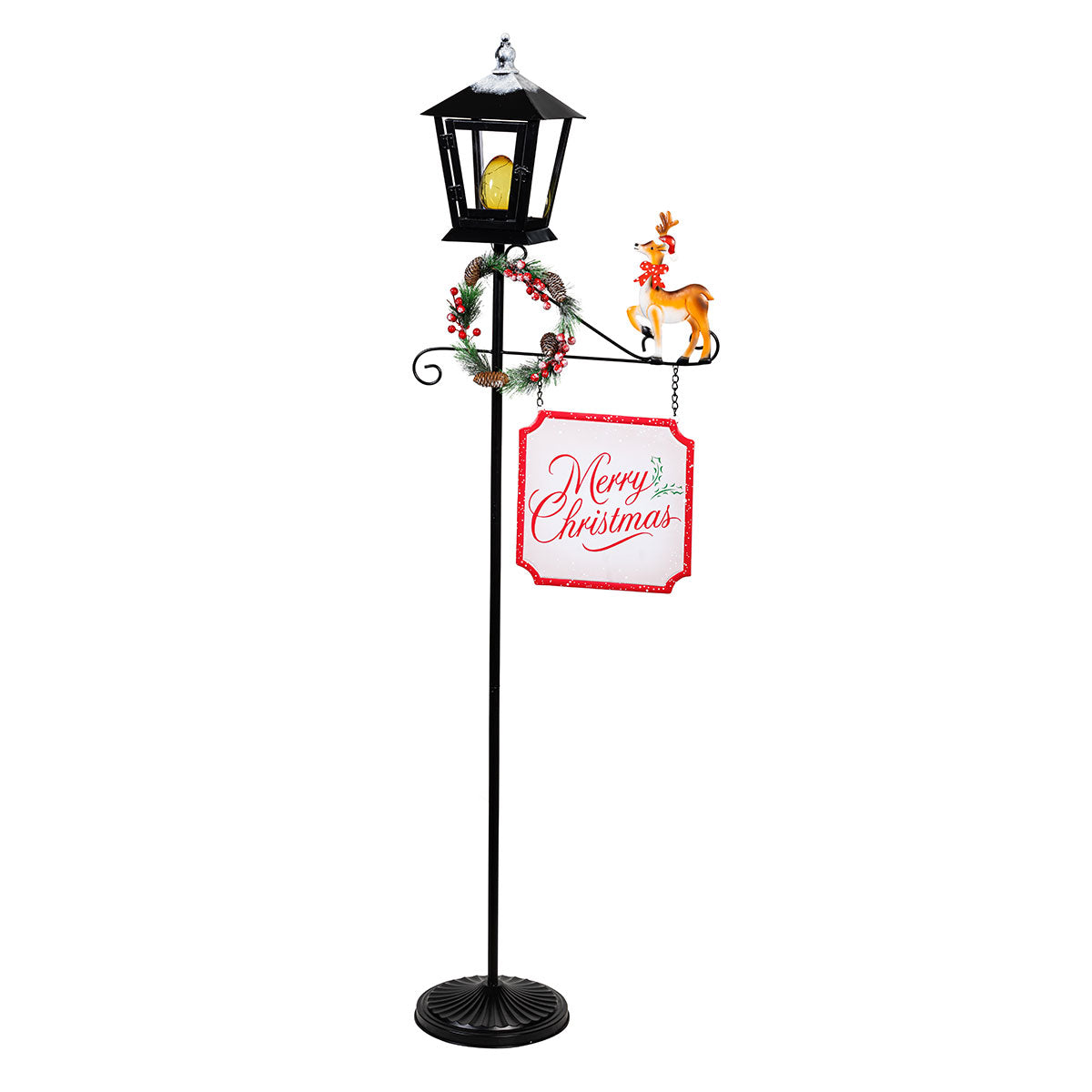 Wireless Outdoor Christmas Lamp Post – Sharper Image