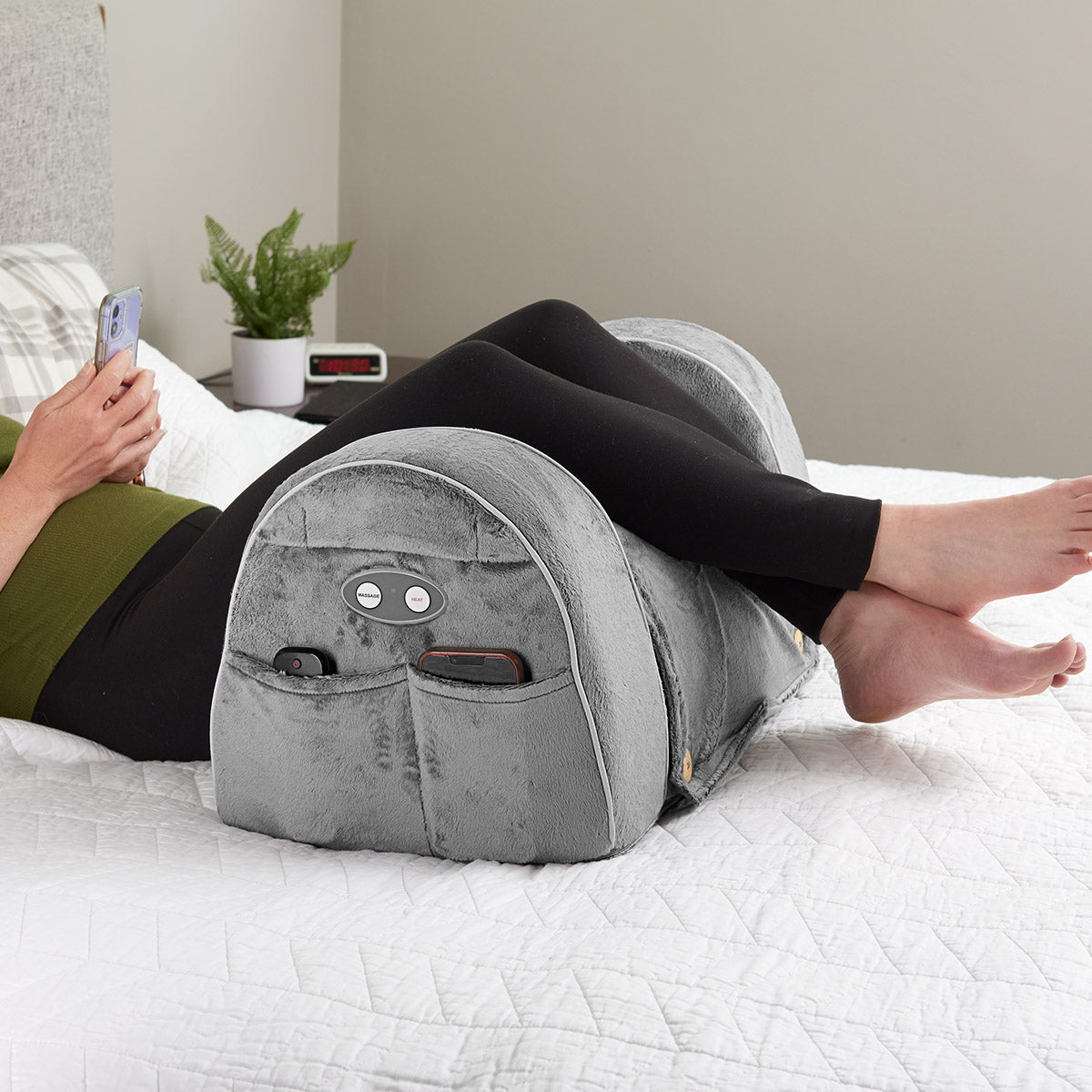 Leg Rest Massager | Warming Vibration Leg Elevator | Sharper Image