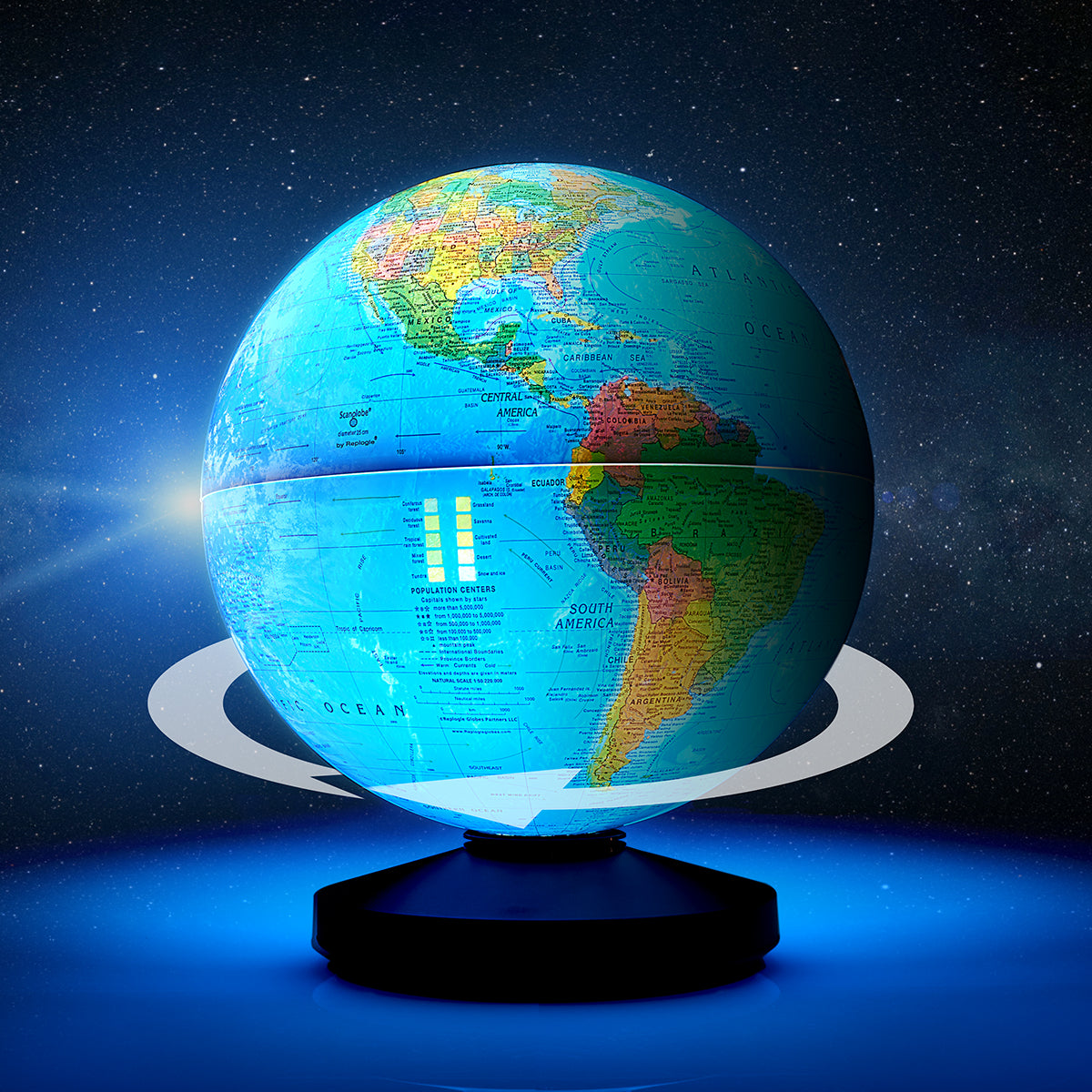 Self-Rotating Illuminating Globe – Sharper Image