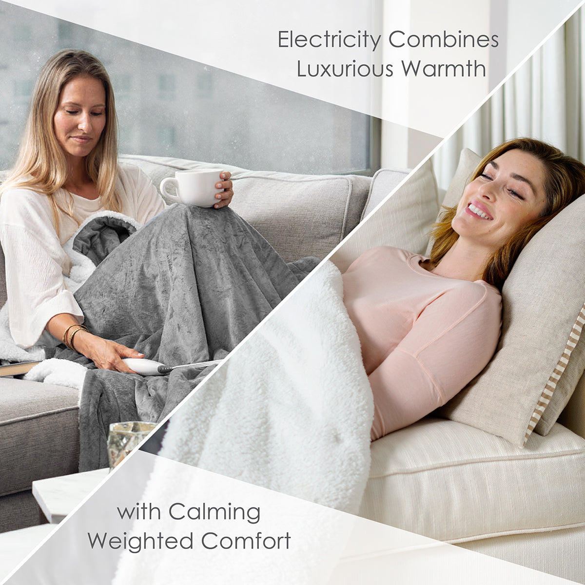Heated Weighted Blanket | Weighted Heated Throw | Sharper Image