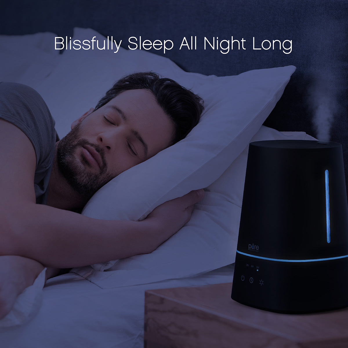 Easy Top-Fill Humidifier | No-Mess Refill Humidifier | Sharper Image