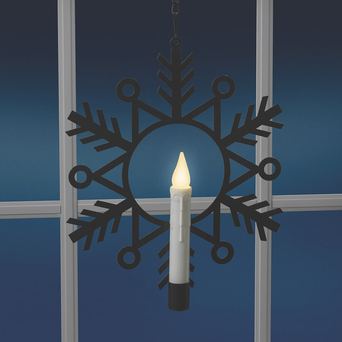 Flameless Hanging Snowflake Candles (Set of 4) – Sharper Image