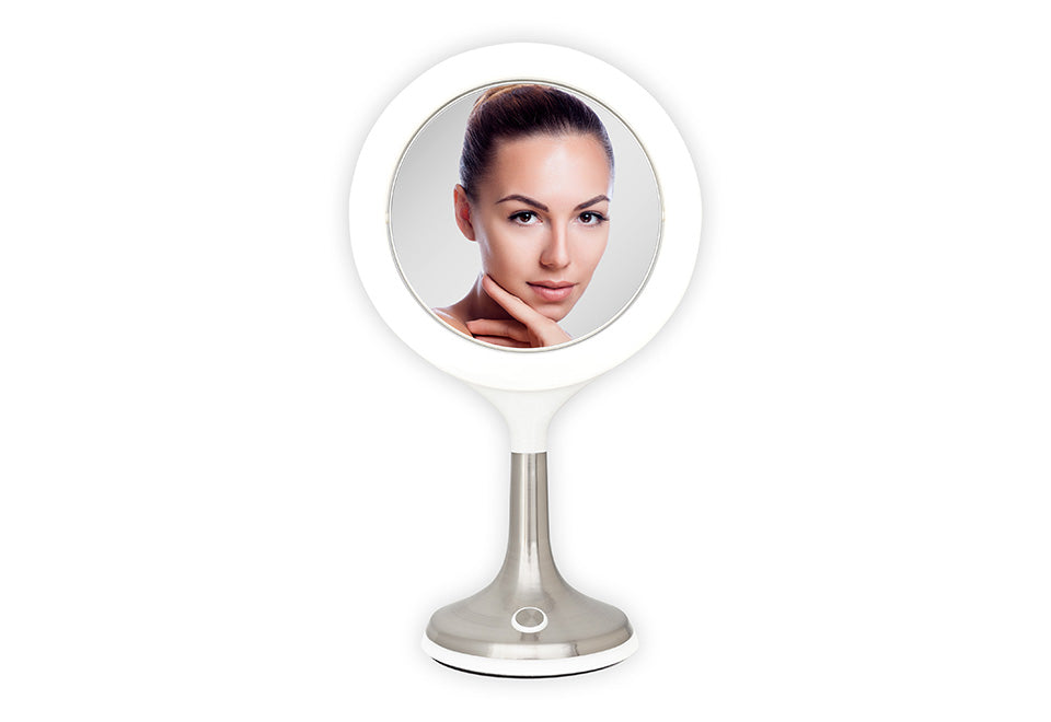 Ring Light Vanity Mirror | 360-Degree LED Makeup Mirror | Sharper Image