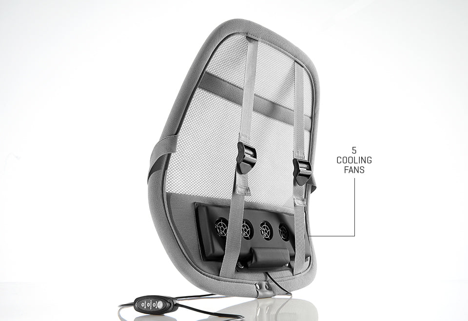 Mesh Lumbar Support with Cooling Fans – Sharper Image