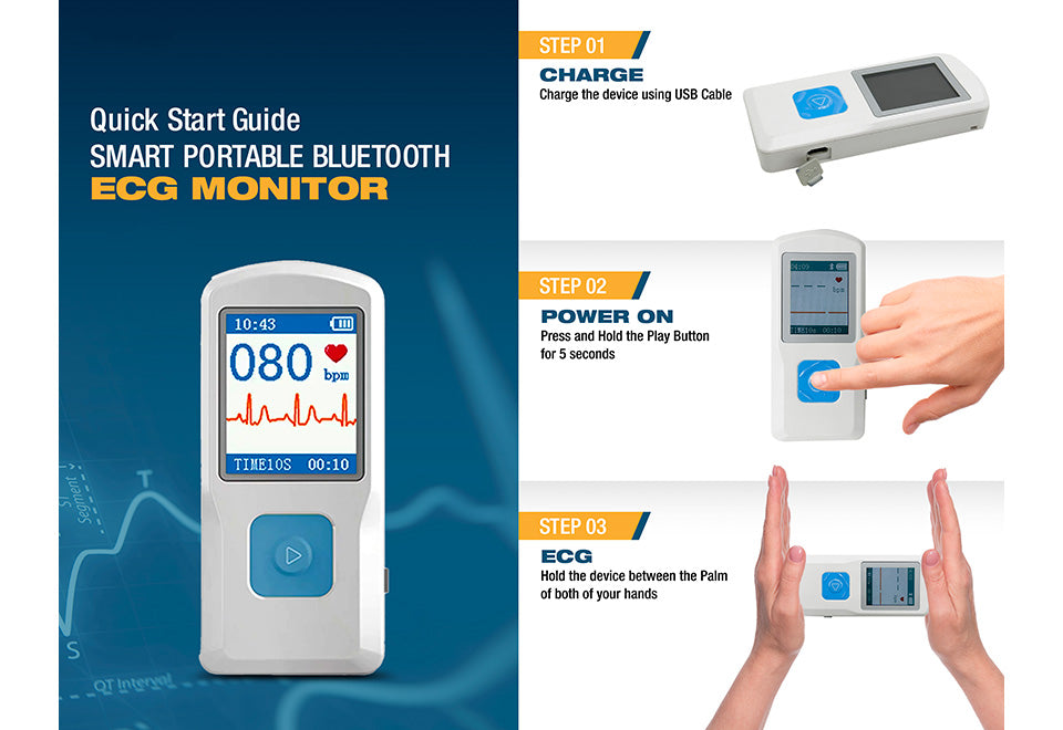 Portable Smart Bluetooth EKG Monitor – Sharper Image