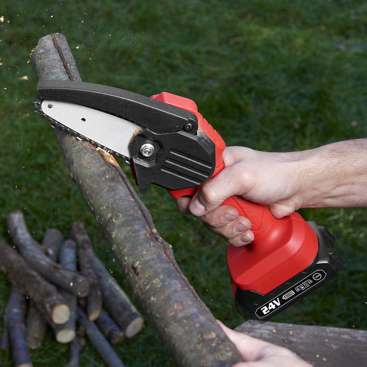 Cordless Electric Mini Chainsaw – Sharper Image