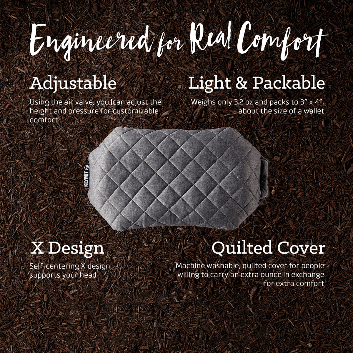 Luxe Inflatable Camping Pillow – Sharper Image