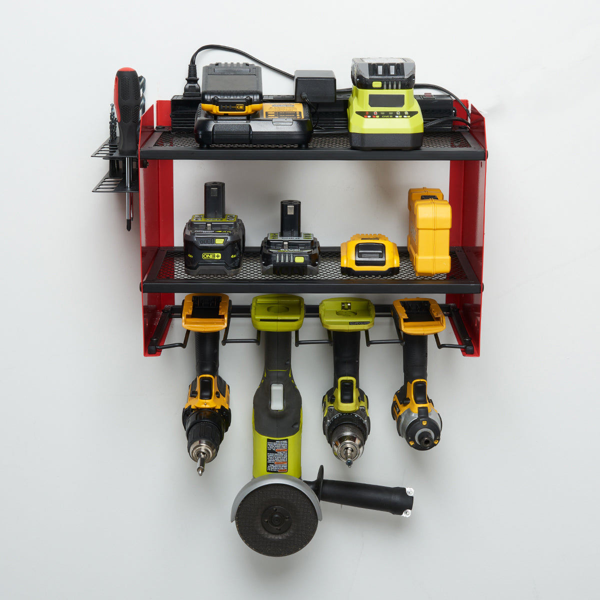 Power Tool Charging Station | 4-Slot Wall Mount | Sharper Image