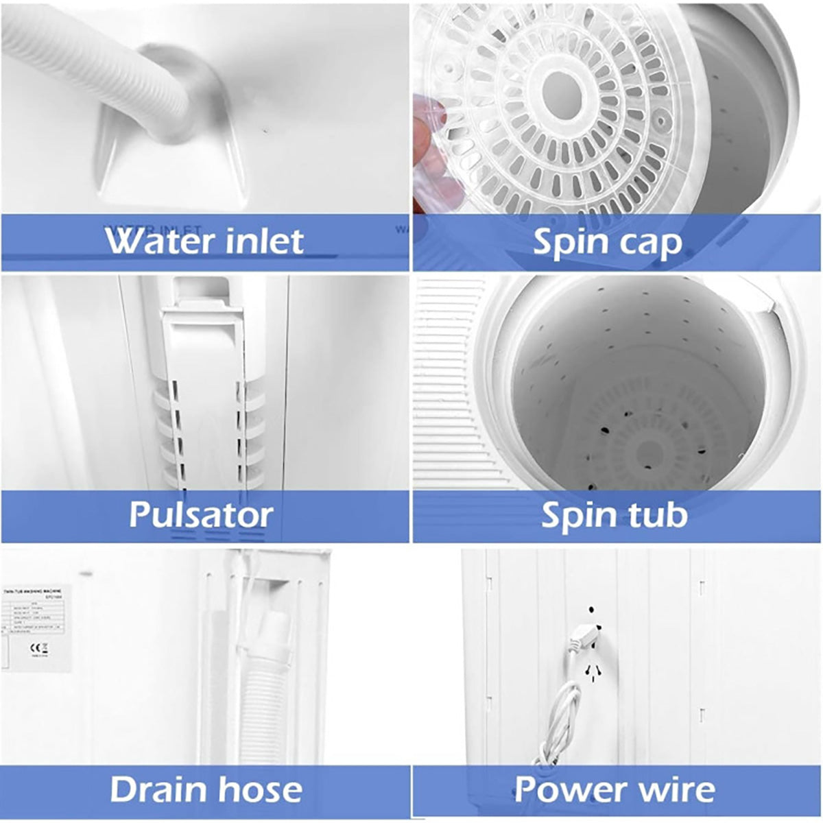 Compact Twin Tub Washing Machine Spin Dryer – Sharper Image
