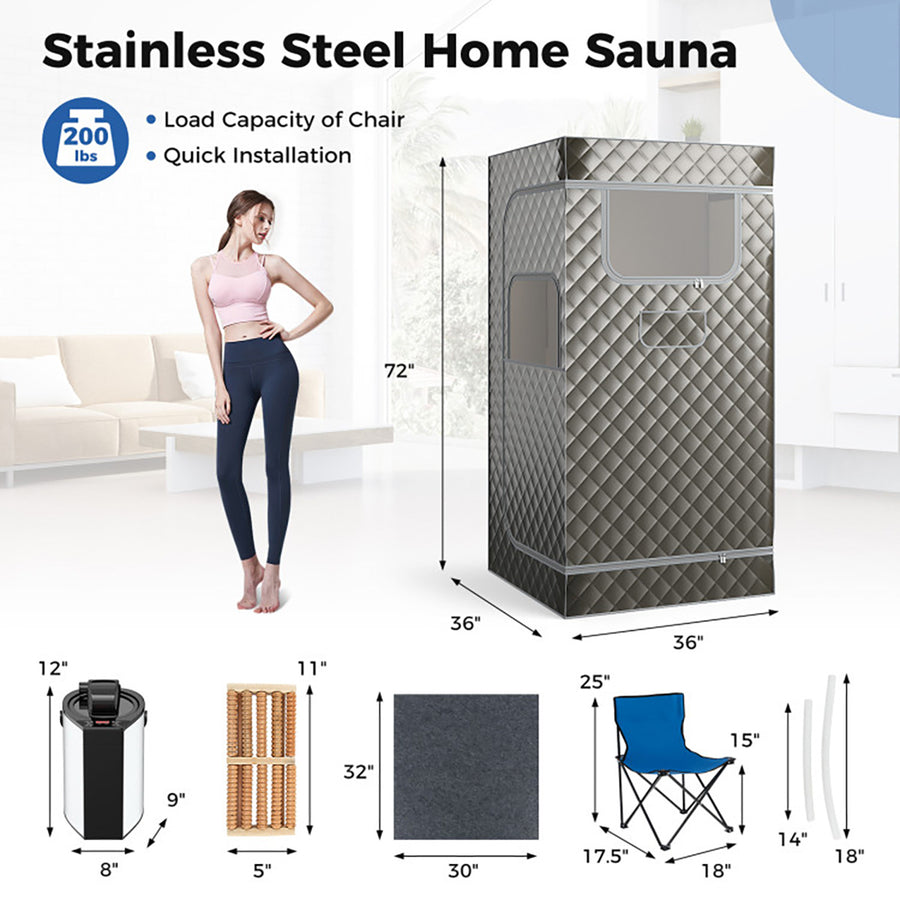 Portable Steam Sauna | Full Body Home Sauna | Sharper Image