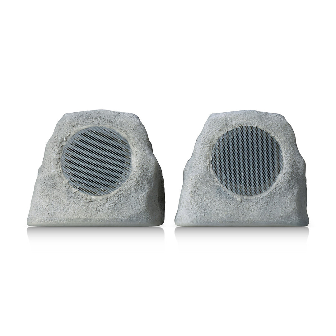 Solar Powered Bluetooth Rock Speakers with Multilink (Set of 2 ...