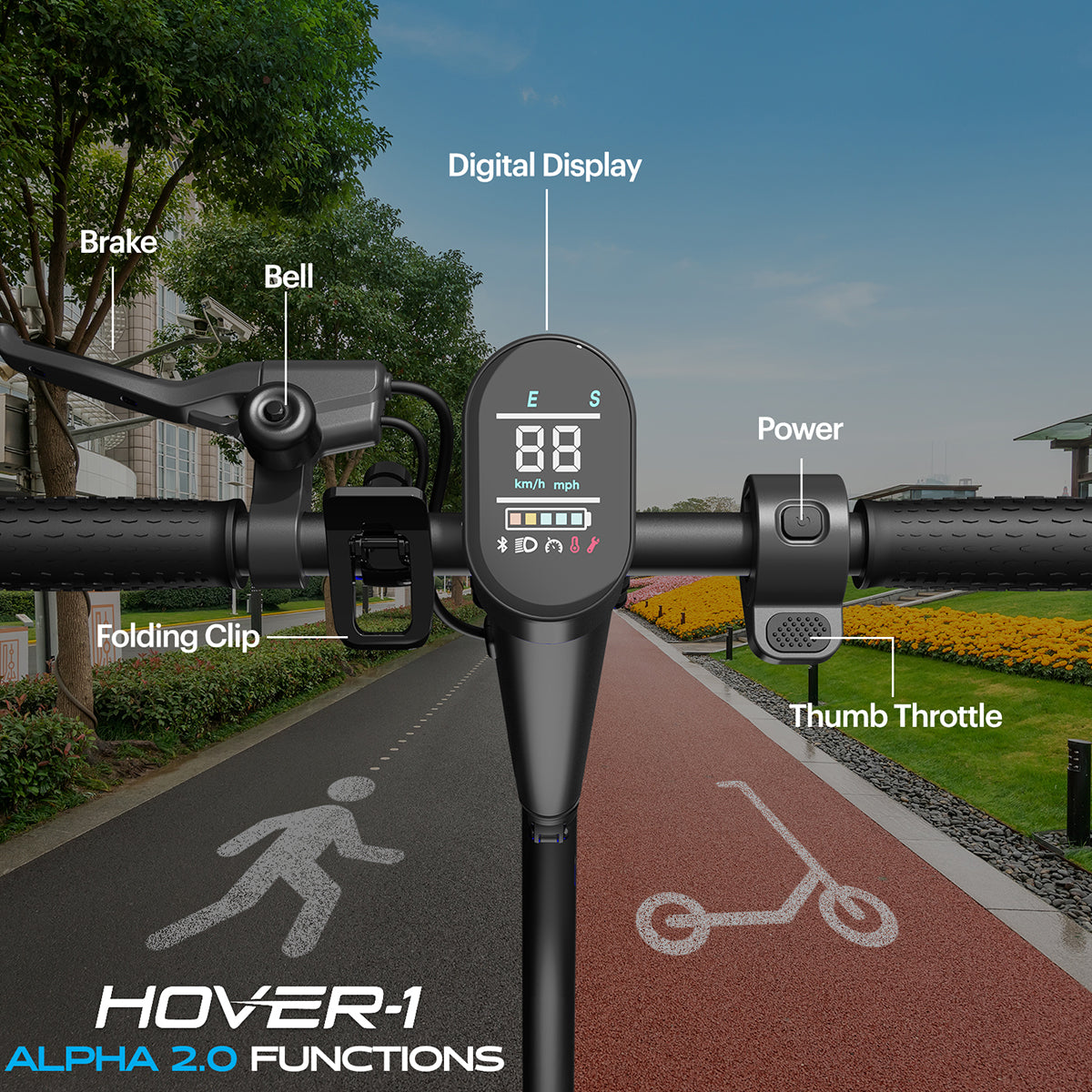 Foldable E-Scooter with 12-Mile Range – Sharper Image