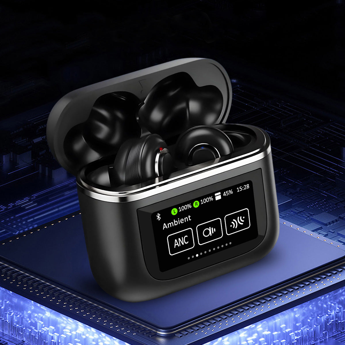 Wireless Earbuds with Touchscreen Smart Case – Sharper Image