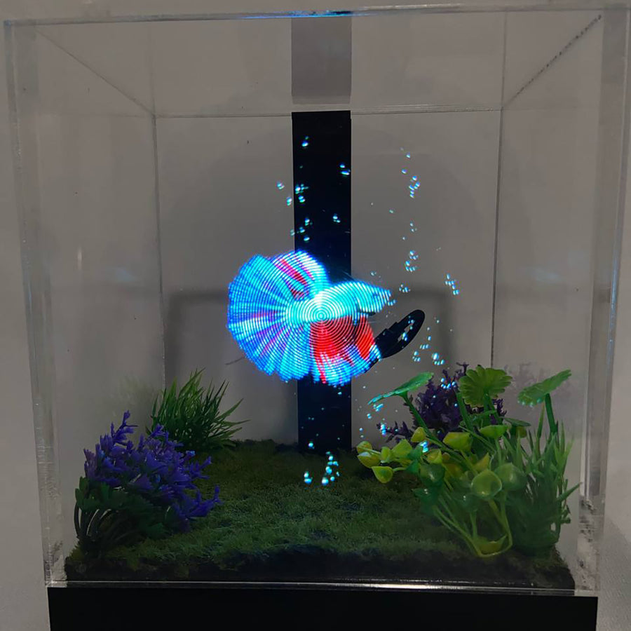 3D Hologram Fish Tank | Virtual Aquarium Display | Sharper Image