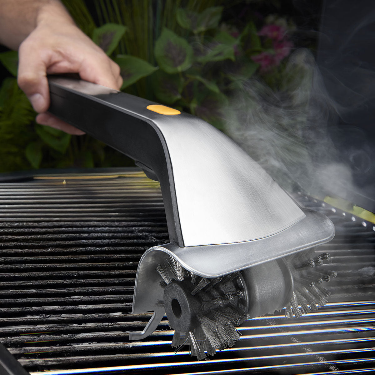 Electric Rotary Grill Brush | Spin & Steam Grill Cleaner | Sharper Image