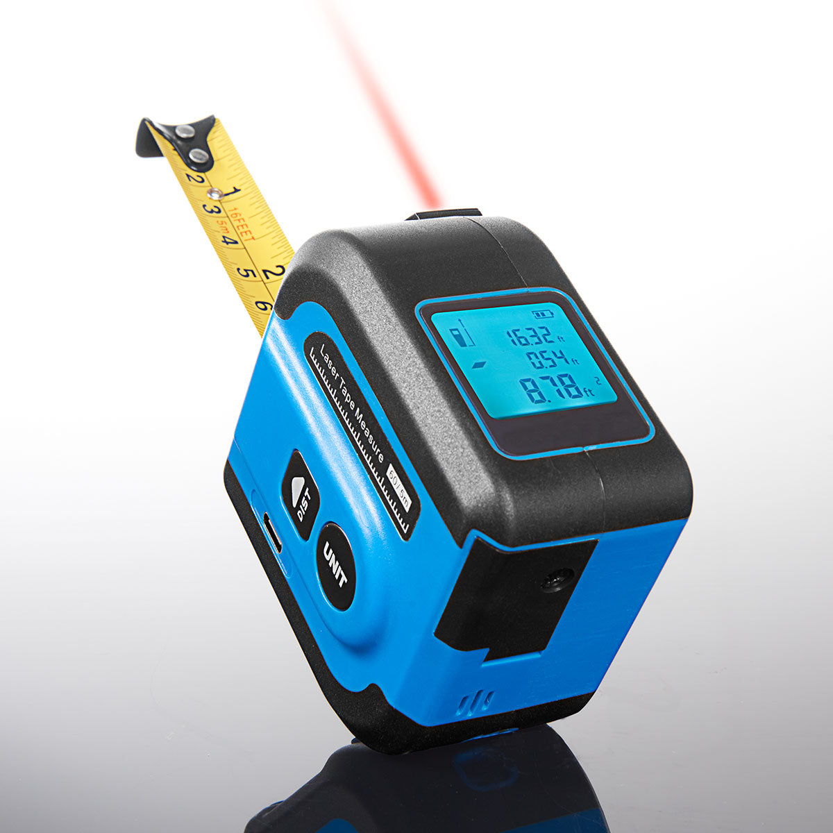 Digital Laser Tape Measure by Sharper Image | 2-in-1 Measuring Tool